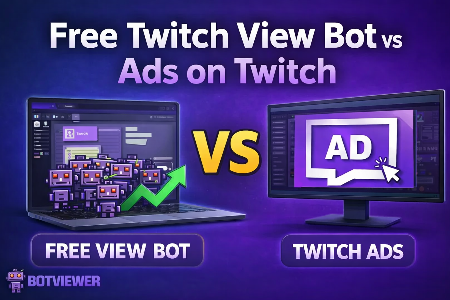 Free Twitch View Bot vs Ads on Twitch: Which Wins? - BotViewer Social Media