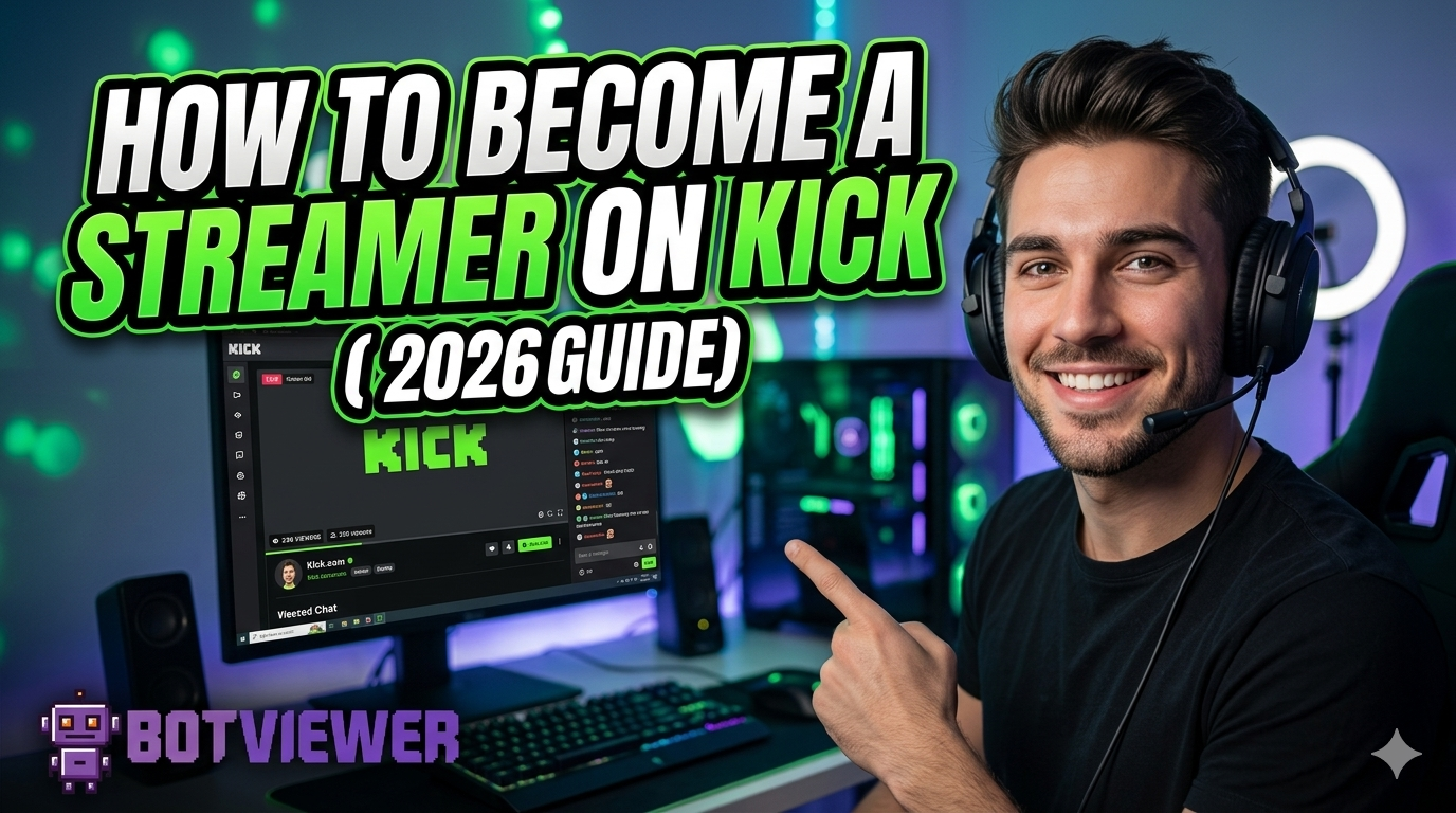 How to Become a Streamer on Kick (2026 Guide) - BotViewer Social Media